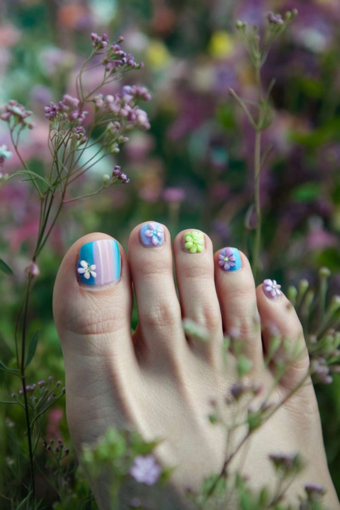 18 Creative Gel Toe Nails Designs – Trendy Toenail Nail Art