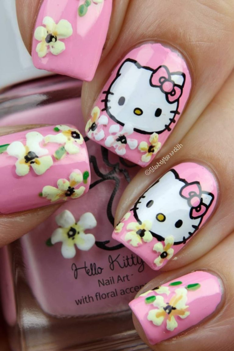 15 Adorable Hello Kitty Nail Art Ideas for a Charming Manicure
