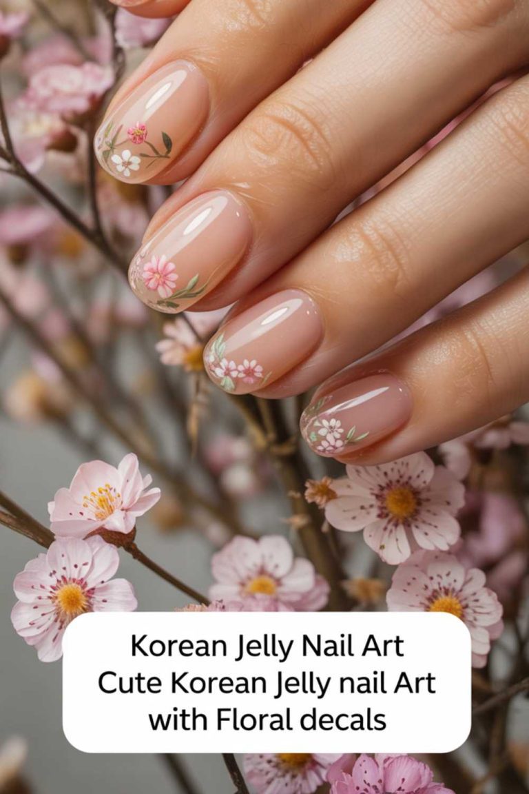 13 Cute Korean Jelly Nail Art Ideas for a Glossy Manicure