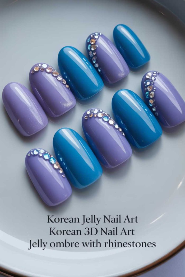 13 Cute Korean Jelly Nail Art Ideas for a Glossy Manicure