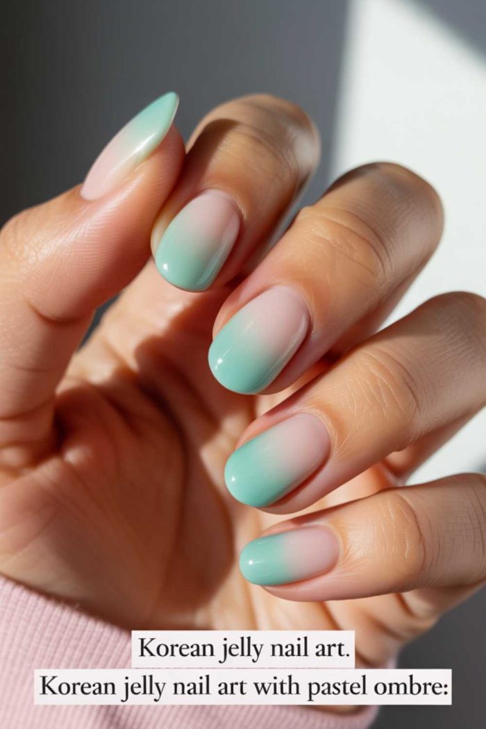 13 Cute Korean Jelly Nail Art Ideas for a Glossy Manicure