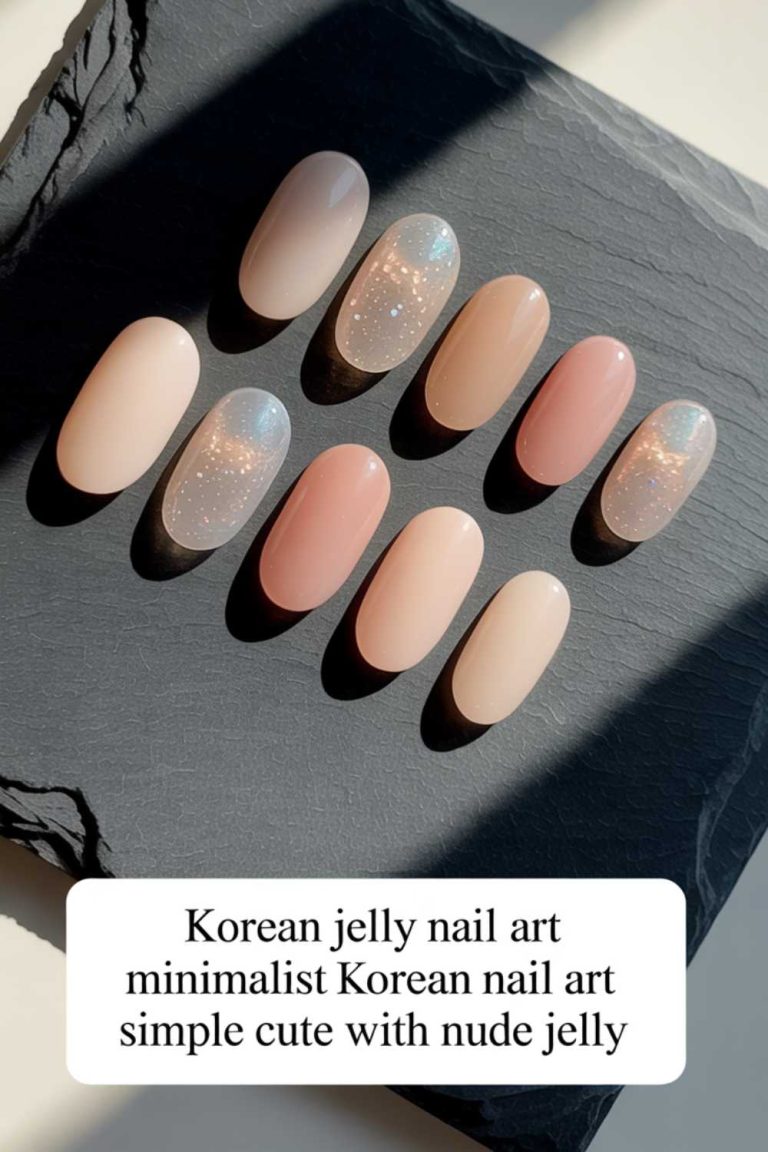 13 Cute Korean Jelly Nail Art Ideas for a Glossy Manicure