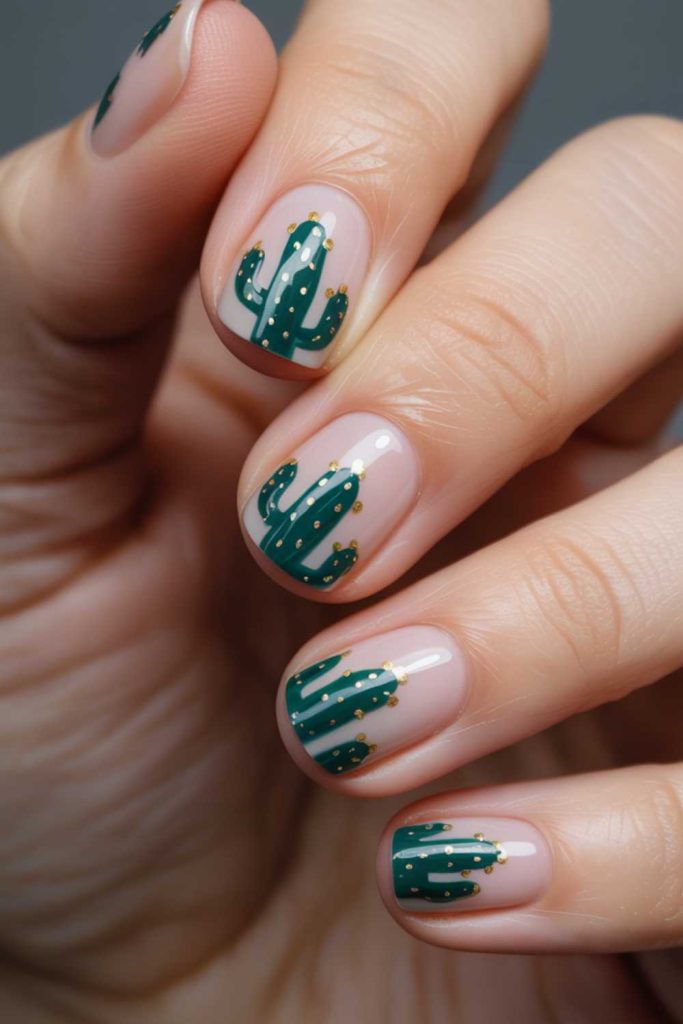 15 Simple Cactus Nail Art Designs for Plant Lovers